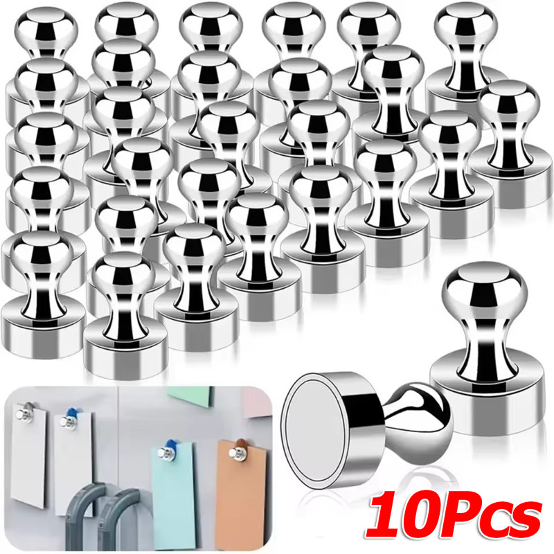 2-10Pcs Universal Metal Fridge Magnets / Whiteboard Refrigerator Strong ...