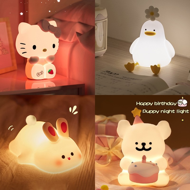 Cute Loopy Night Light Cartoon Kitty Beside Lamp Duck Night Lights Gift ...