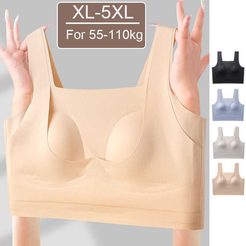 XL-5XL For 55-110kg Plus Size Women Bra Thin Large Bust Minimizing ...