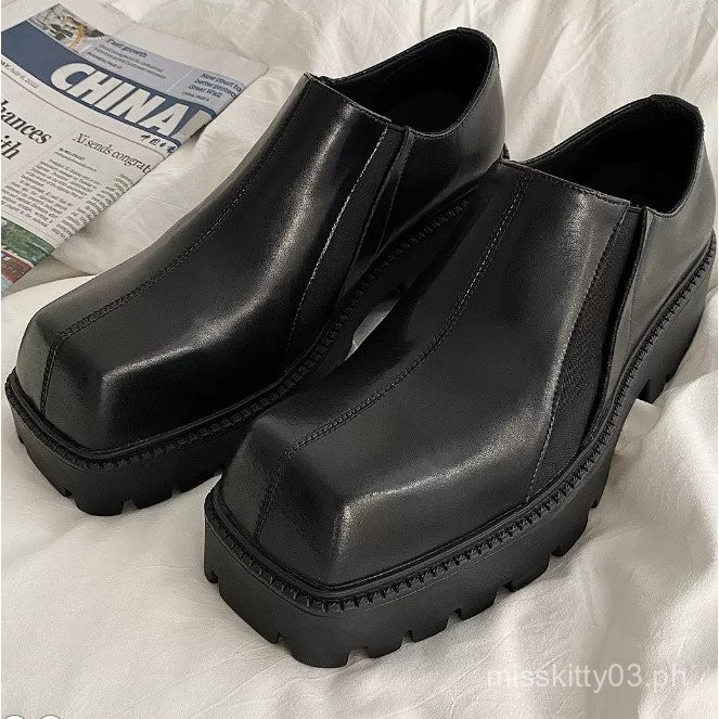 Advanced Sense Cowhide Platform5CM Loafers Men2024New Retro Slip-on ...