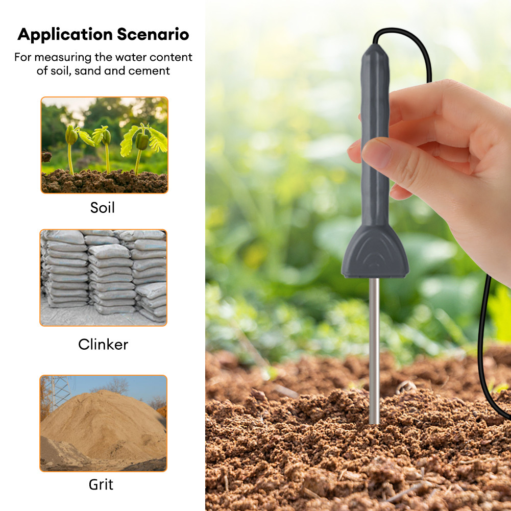 PMS710 Digital Soil Moisture Meter Test River sand Soil Cement Land ...