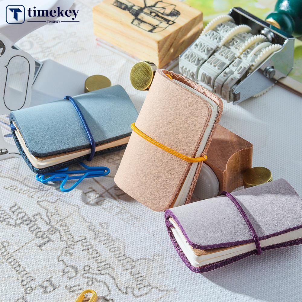 TIMEKEY Tiny Genuine Leather Notebook Pocketbook Sketchbook Mini ...