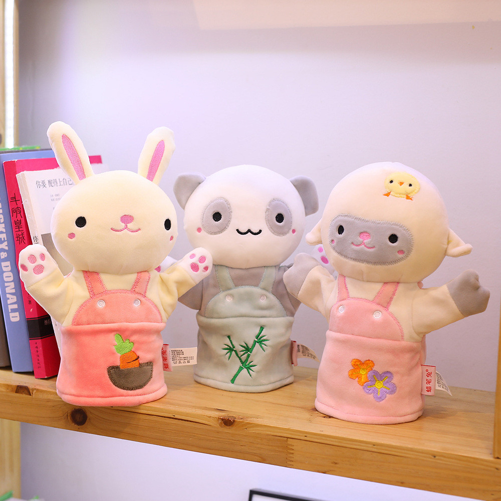 Cartoon Cute Hand Puppet Animal Toy Children's Belly Language Gloves ...