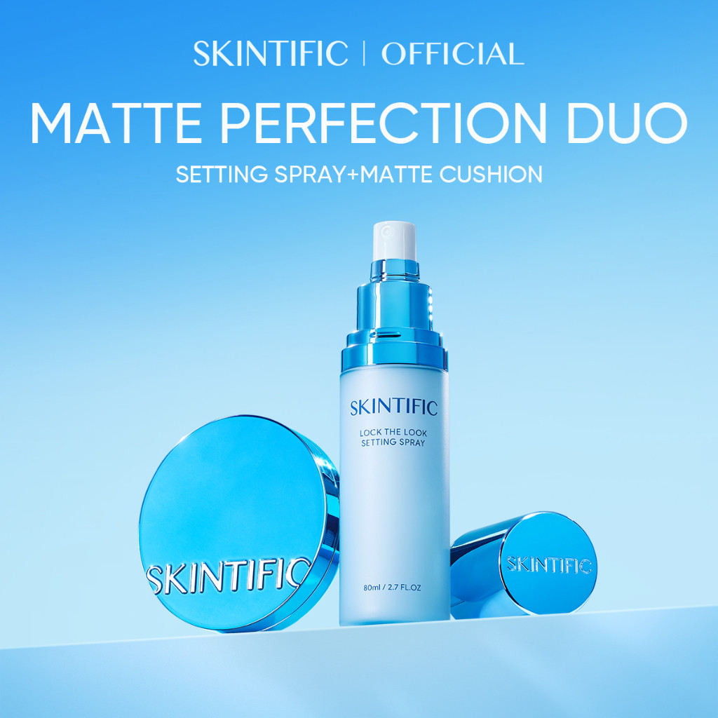 【2PCS】SKINTIFIC Matte Setting Spray&Matte Cushion Make up Set ...
