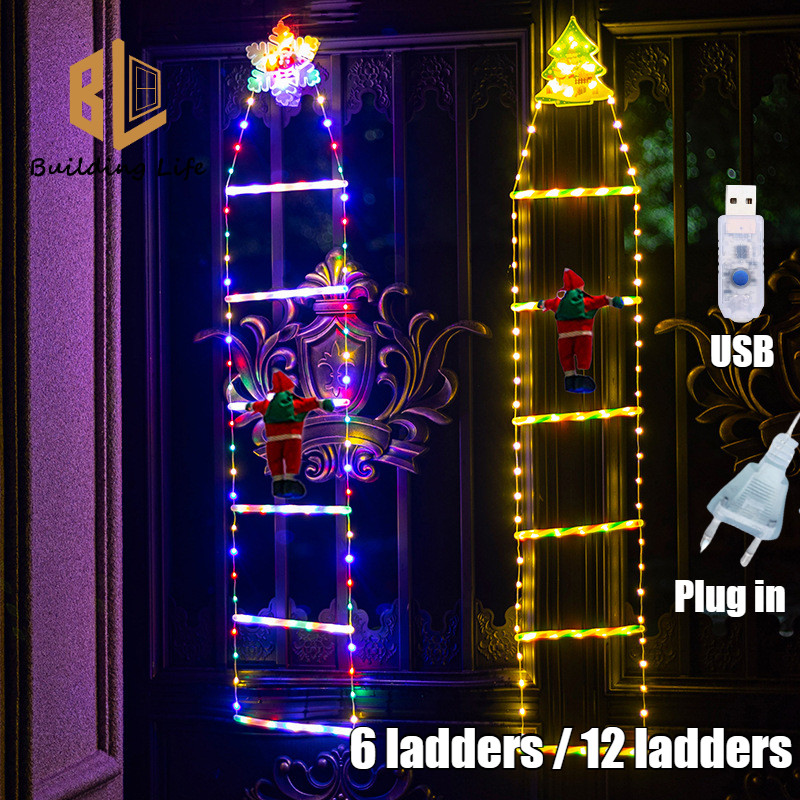 6/12 Ladders LED Christmas Lights Christmas Decorative Ladder Lights ...