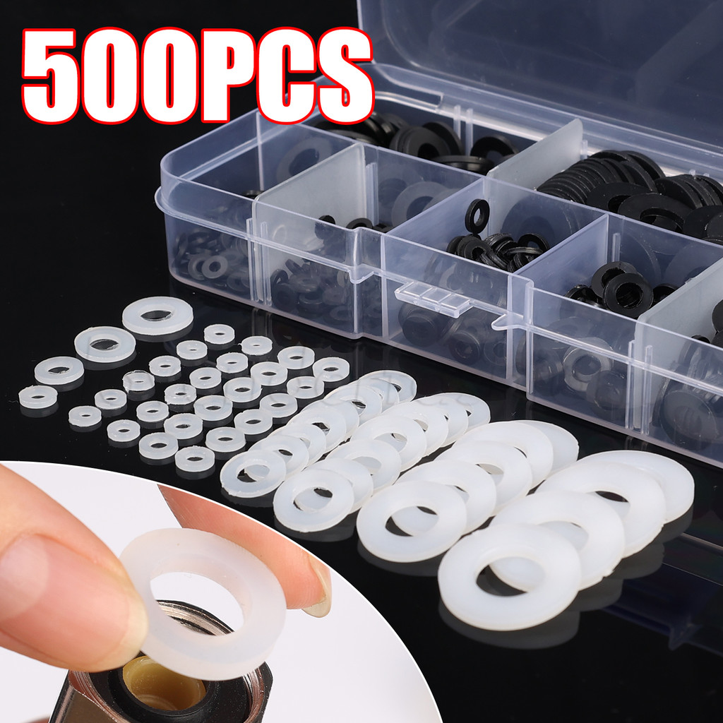 500PCS Nylon Seals Rubber Rings - for Automotive Supplies - Plastic ...