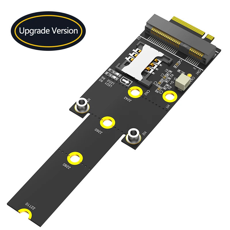 M.2 Key M to Mini PCIE Adapter Riser with SIM Card Slot + USB Single ...