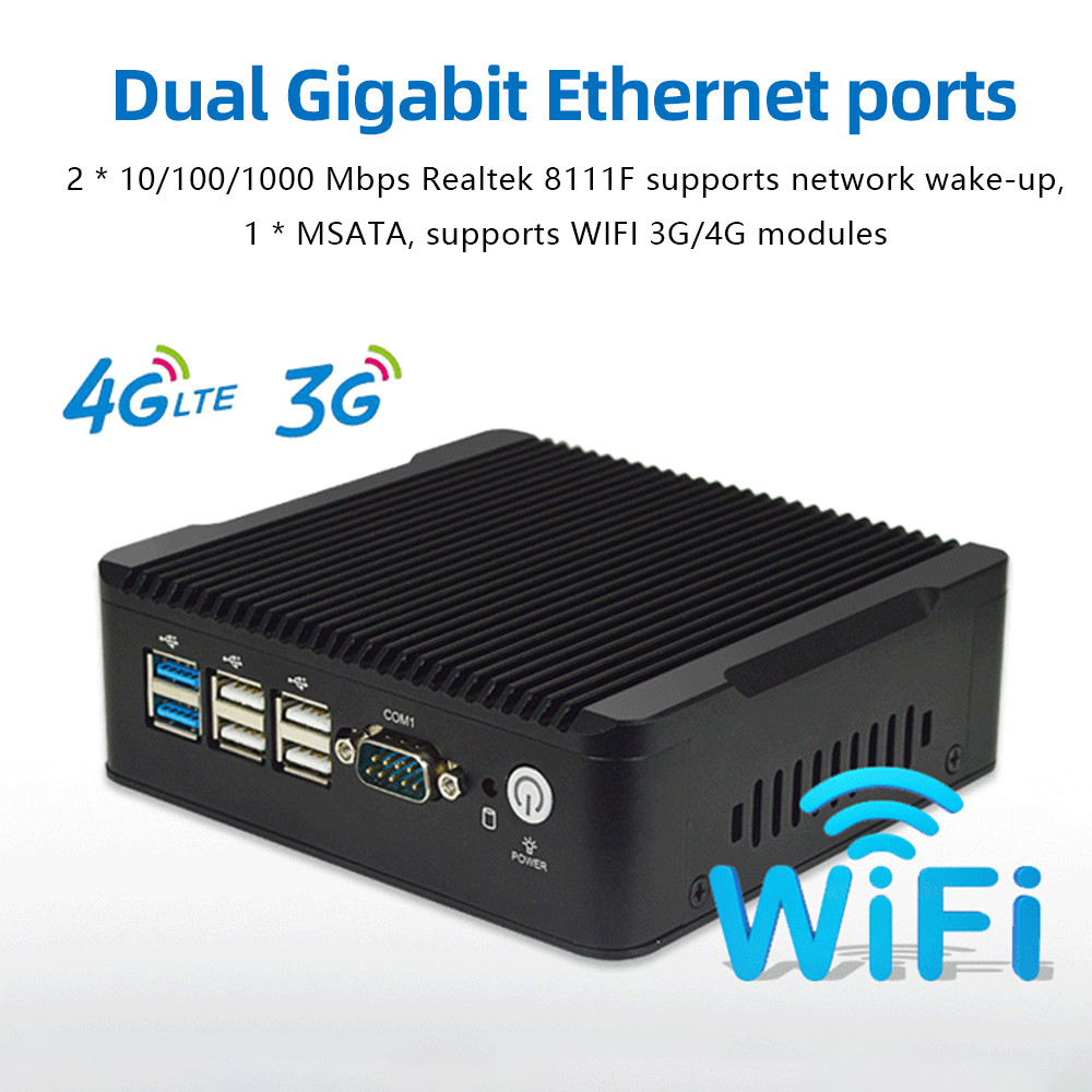 Adipcom MFC-1000 Fanless Industrial Computer Mini PC Intel Celeron J1900/J1800 2*RS232 DDR3 ...