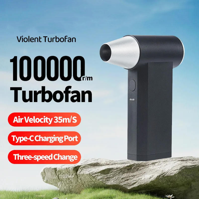 Violent Mini Turbo Fan 100,000 RPM Wind Speed Up to 52m/s Portable ...