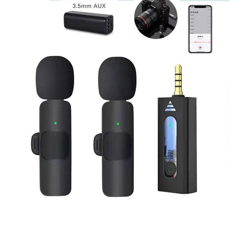 Wireless 3.5mm Lavalier Lapel Microphone Omnidirectional Condenser Mic ...