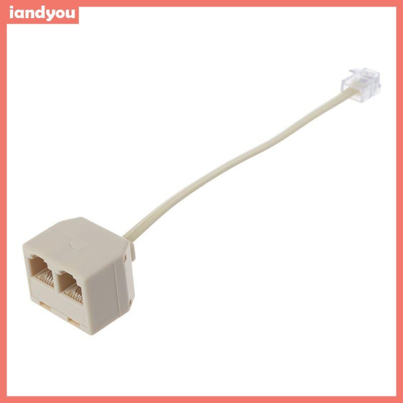 iny RJ11 to Double RJ11 Socket Female Port Splitter RJ11 Plug to 2 Jack ...