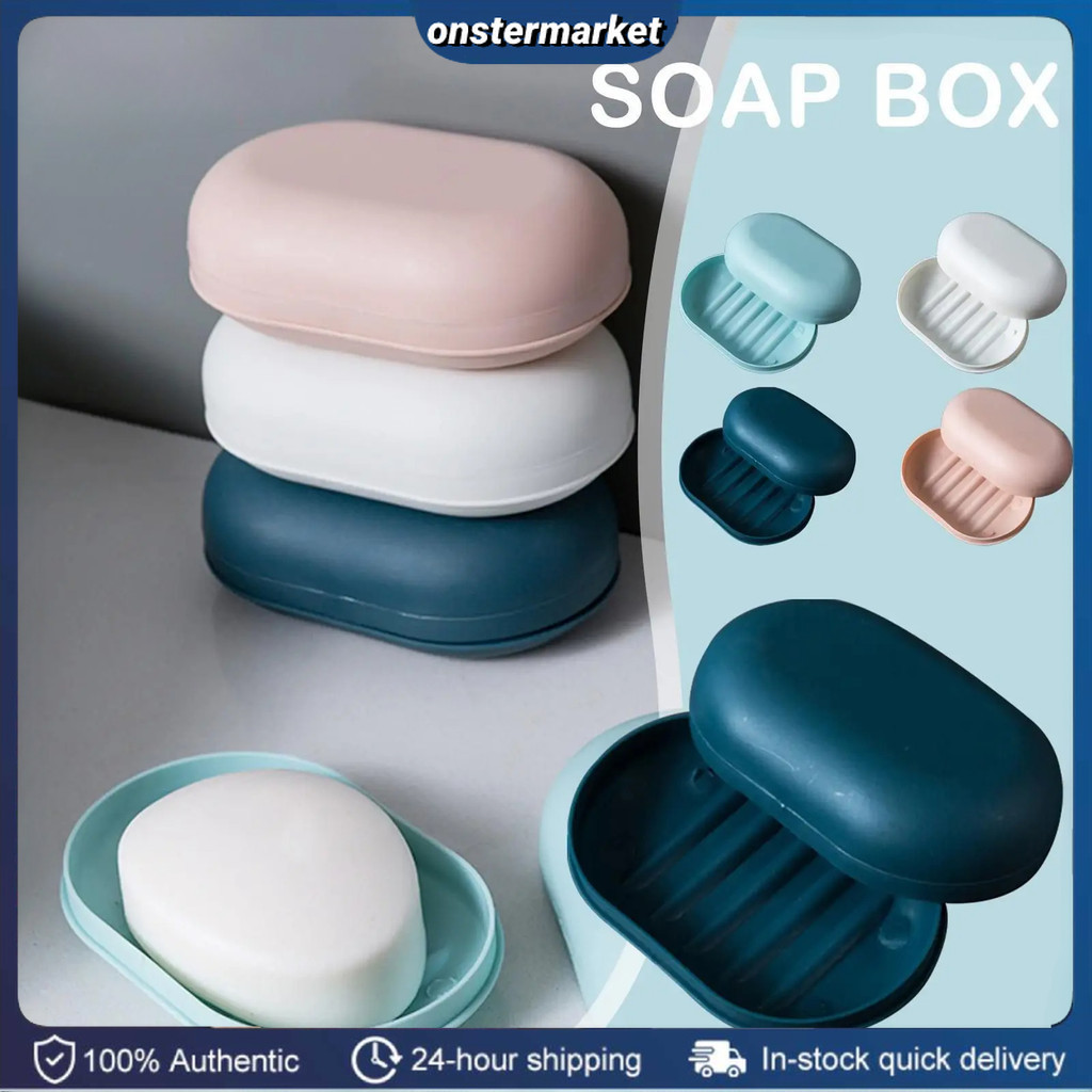 Portable Soap Dish Simple Soap Box Soap Container Waterproof Sealed ...