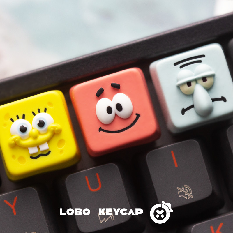 SpongeBob SquarePants Keycap Cute Cartoon 3D Creative Personalized MX ...