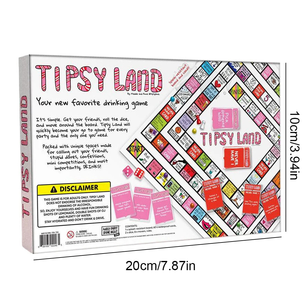Tipsy Drinking Board Game Xmas Party Game Collection Fun Interactive ...