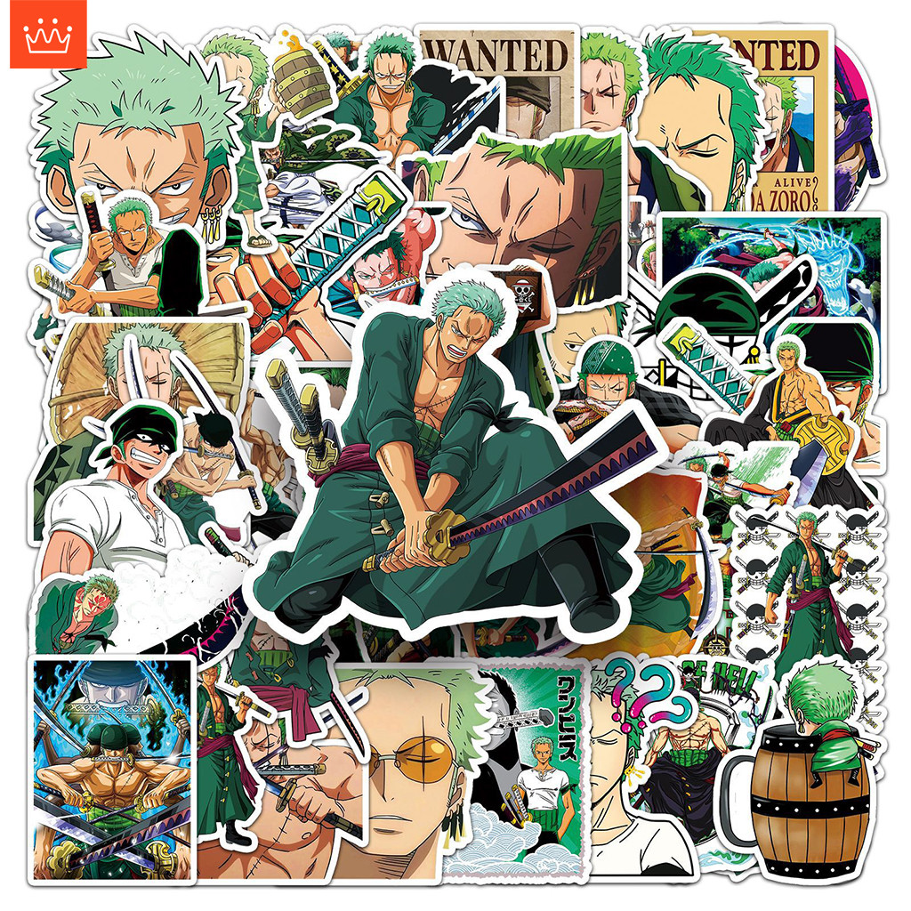 J· Roronoa Zoro Stickers Set Japanese Anime Graffiti Waterproof Decals ...
