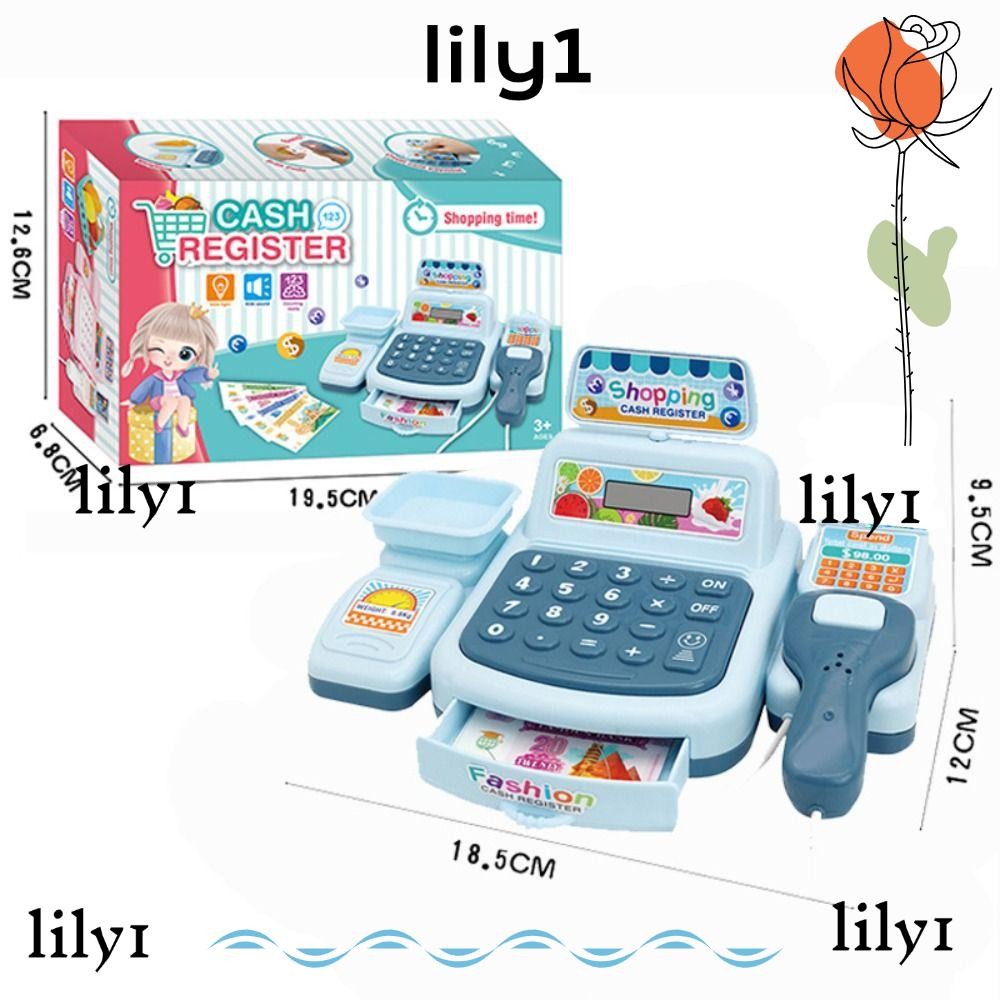 LILY Supermarket Cash Register, Sound Effects Lighting Simulation Cash ...