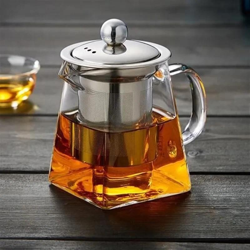 350/550/750ml Glass Teapot with Tea Set Kettle Maker Jug Teaware ...