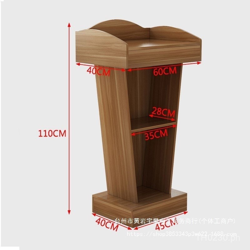 Standing Hotel Speech Platform Lecture Lobby Podium Table Natural Wood ...