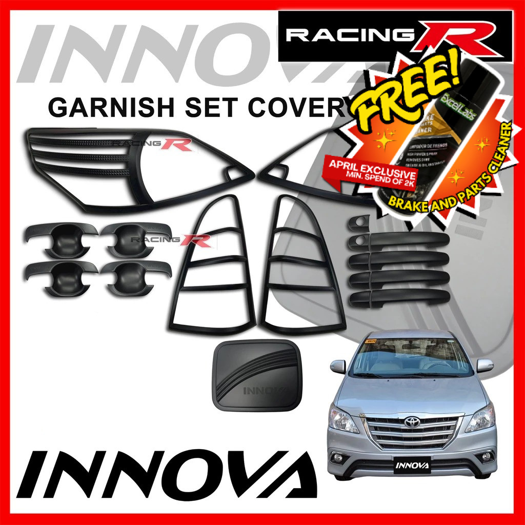 Toyota Innova 2012 to 2015 Combo Set Garnish Cover [ Chrome / Black ...