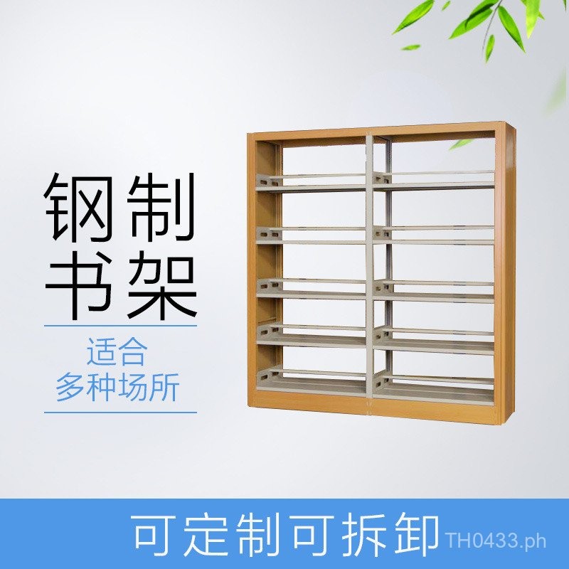 Bookshelf Double-Sided Home Bookshelf Bookstore Storage Rack Organizer ...