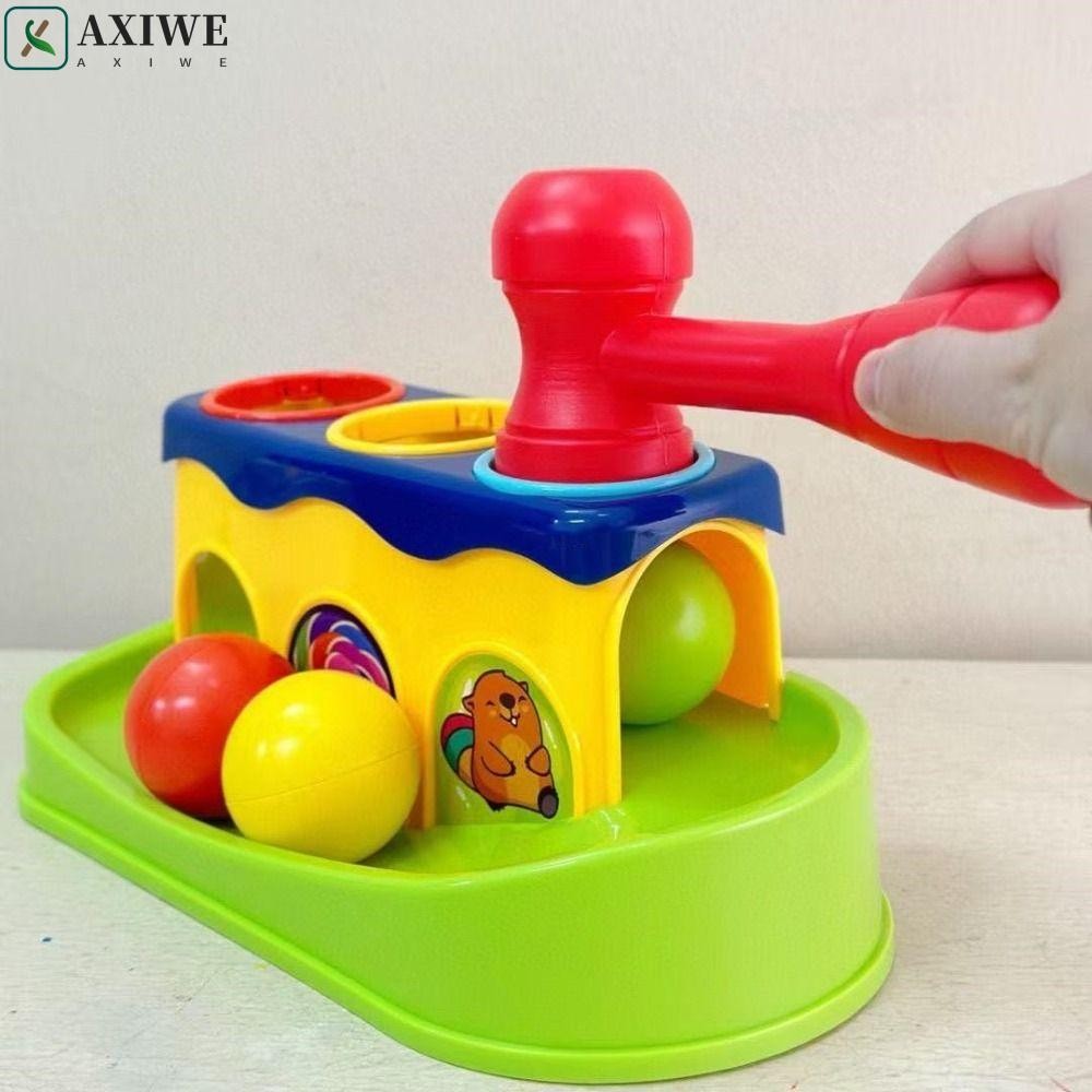 AXIWE Interactive Hammer Toy, Stacking Balls Making Sounds Hammer ...