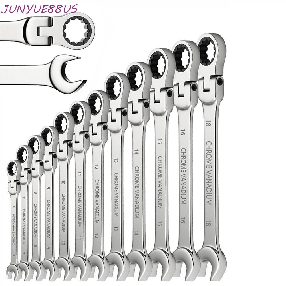 JUNYUE88US Ratchet Spanner, Flexible Pivoting Head Quick Release ...