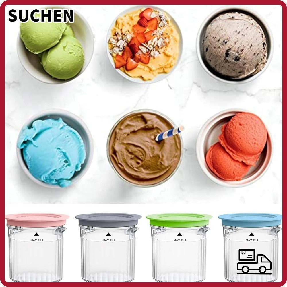 SUCHENPH Ice Cream Pints Cup, Organization Plastic Ice Cream Containers ...