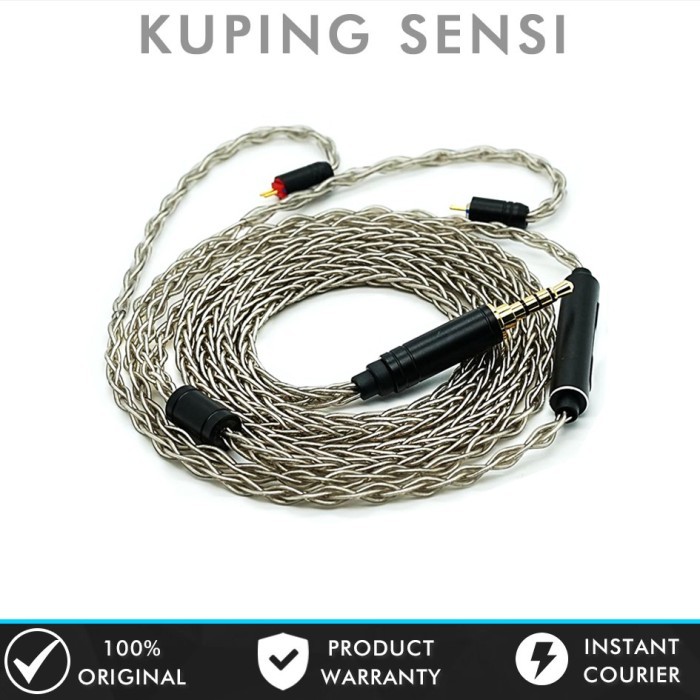 Xinhs 8 Core Silver Plated Copper Upgrade Cable With Microphone IEM ...