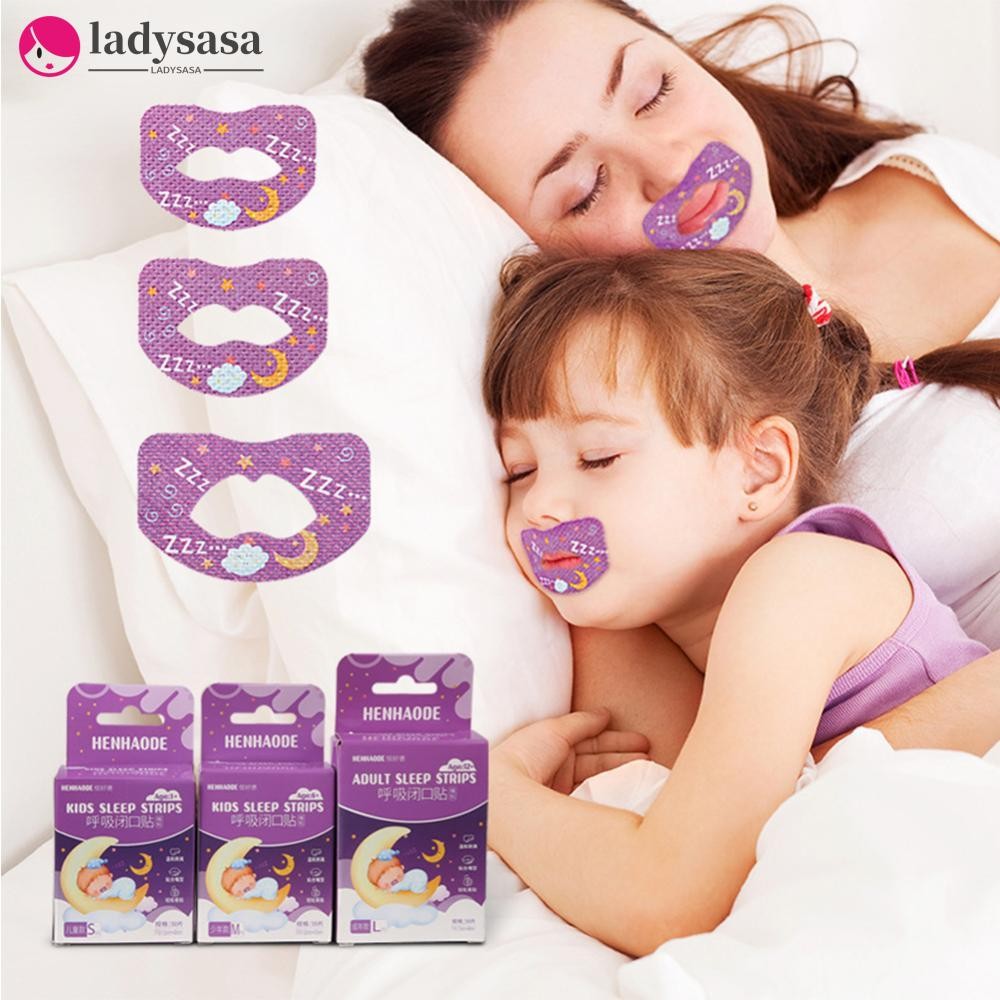 Ladysasa 30Pcs/Box Children Adult Sleep Mouth Strips Breathing Correction Stickers Anti-snoring ...