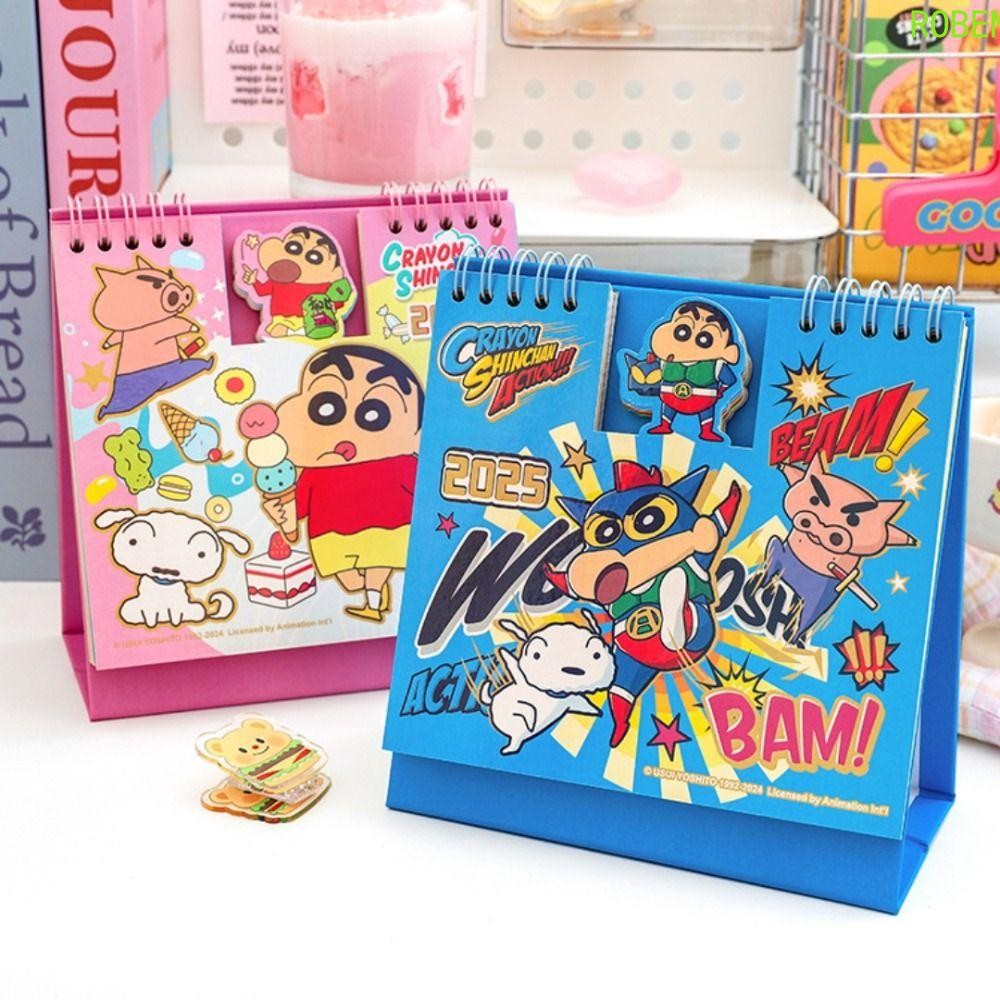 ROBEN Anime Desk Calendar, Crayon Shin-chan Nohara Shiro 2025 Calendar ...