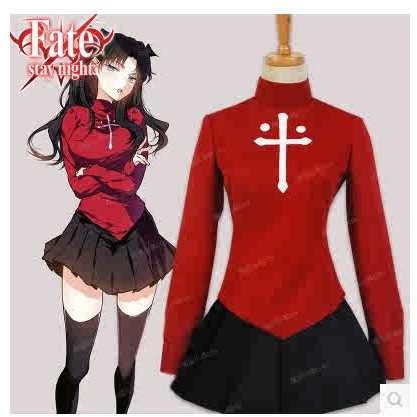 Fate stay night COS fate guardian night Tohsaka Rin Cosplay costume ...
