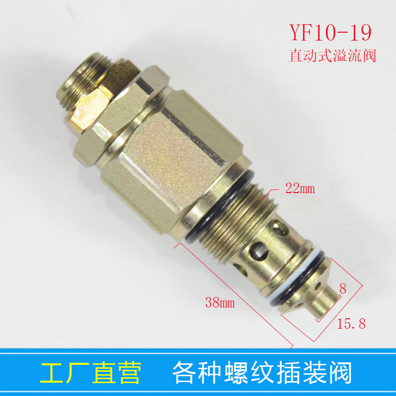 Threaded Plug-In Hydraulic Direct-Action Overflow Valve Safety Valve ...
