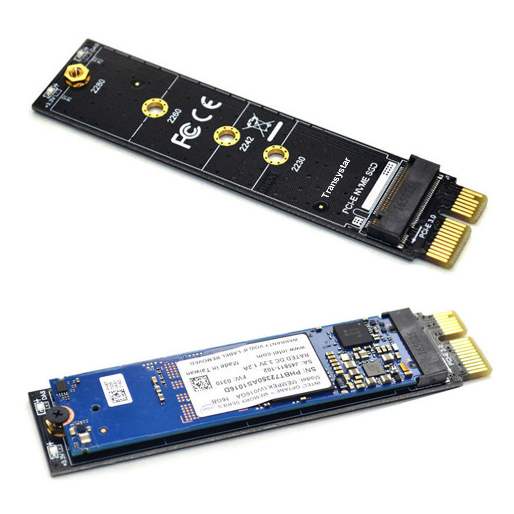 PCIE To M2 Adapter NVMe SSD M2 PCIE X1 Raiser PCI-E PCI M Key Connector ...