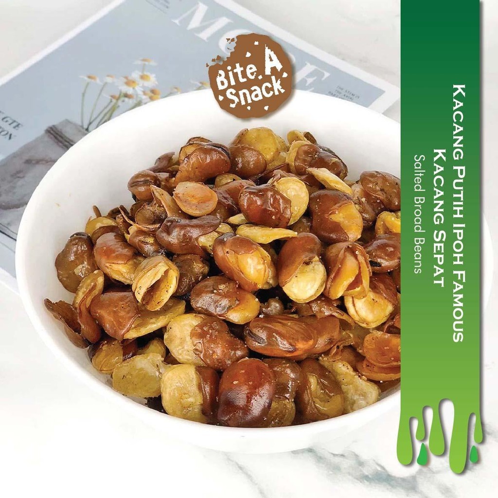 PUTIH Halal White Beans Ipoh Famous Beans Sepat Salted Broad Beans 200g ...