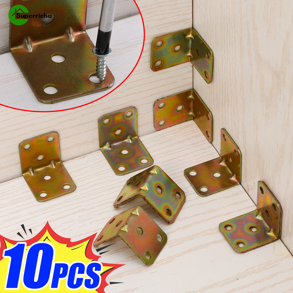 10Pcs 90 Degree Right Angle Fixed Connector - Stainless Steel Corner ...
