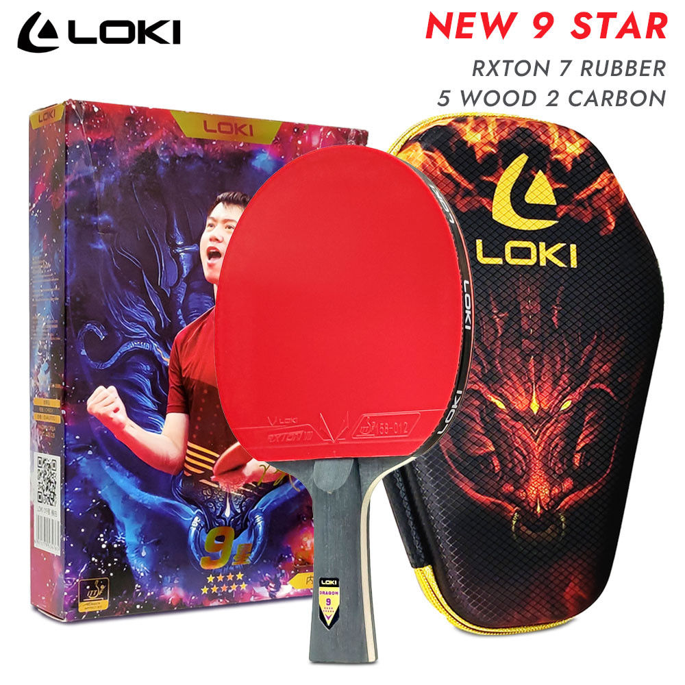 LOKI 9 Star Table Tennis Racket Brand New Professional Ping Pong Paddle Bat, RXTON 7 Sticky ...