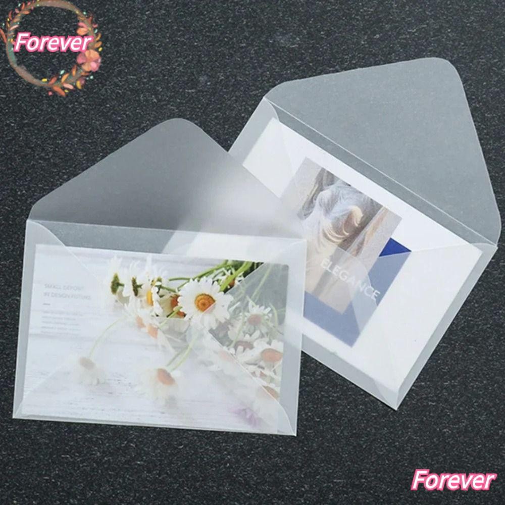 FOREVER 100pcs/lot Blank Translucent Envelope, Invitations Postcards ...