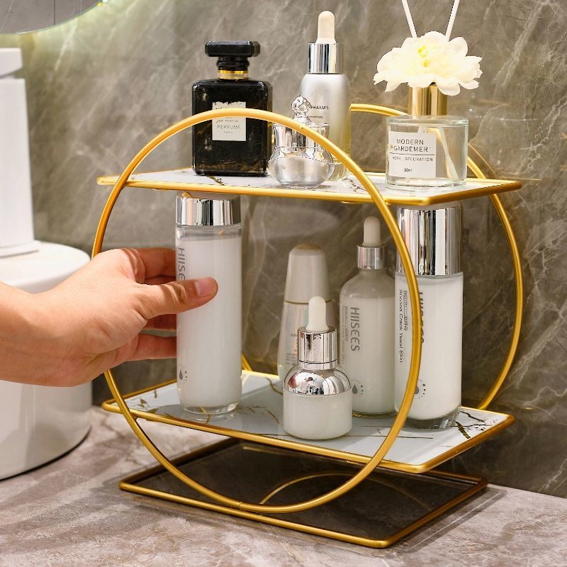 Cosmetics Storage Rack Lady's Skin Care Products Storage Rack Desktop ...