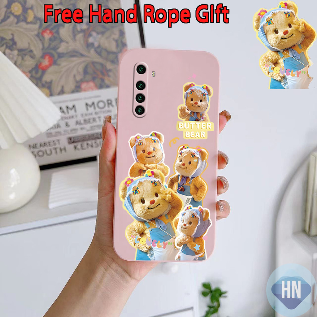 Casing oppo reno 3 3 Pro phone case Customized apron with cream teddy ...