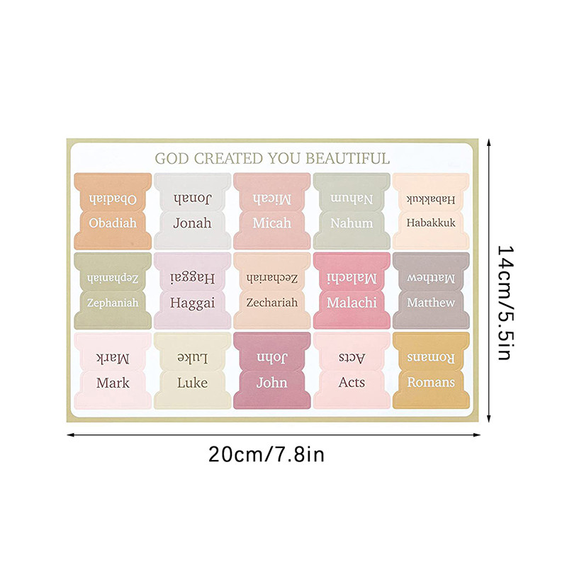 GUYU Bible Tabs,75 Tabs,Colorful,Laminated Bible Tabs For Women And Men ...