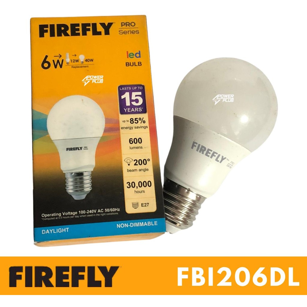 Firefly Pro Series LED A-Bulb 6W -POWERPLUS | Shopee Philippines