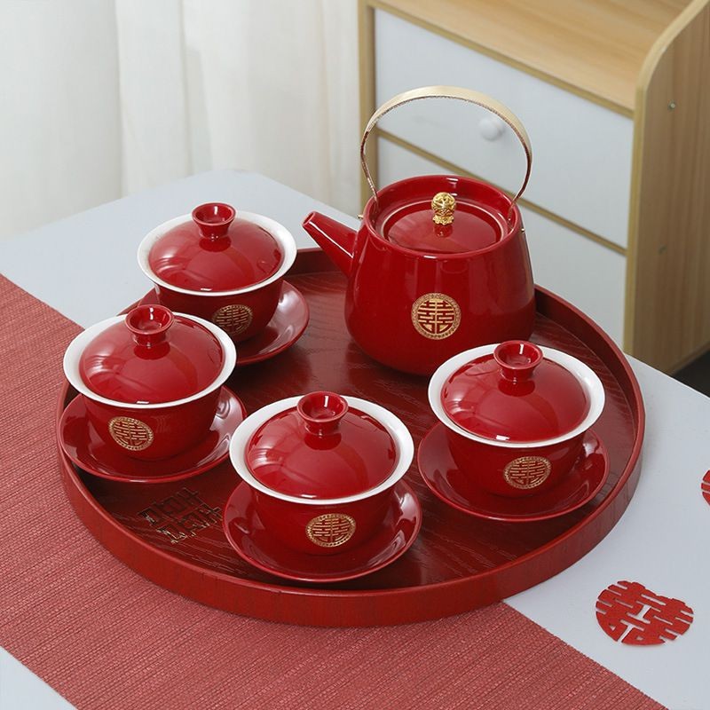 Wedding Celebration Supplies Modified Tea Cup Tea Set Suit a Pair of ...