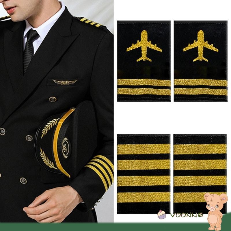 Voonne Professional Pilot Uniform Epaulets Flight Roleplay Shoulder ...