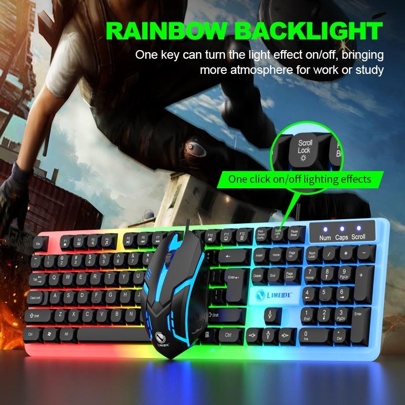 METMI x Limeide Gtx-350 Colorful Led Gaming Keyboard Mouse Set ...