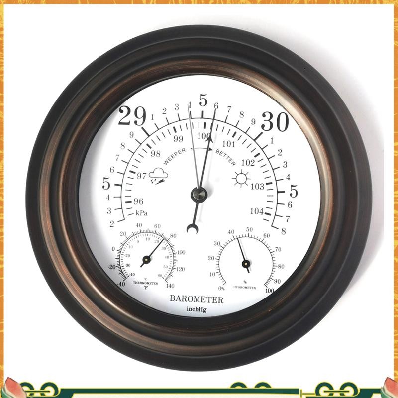 3 in 1 Barometer Thermometer Hygrometer Atmospheric Pressure Gauge ...