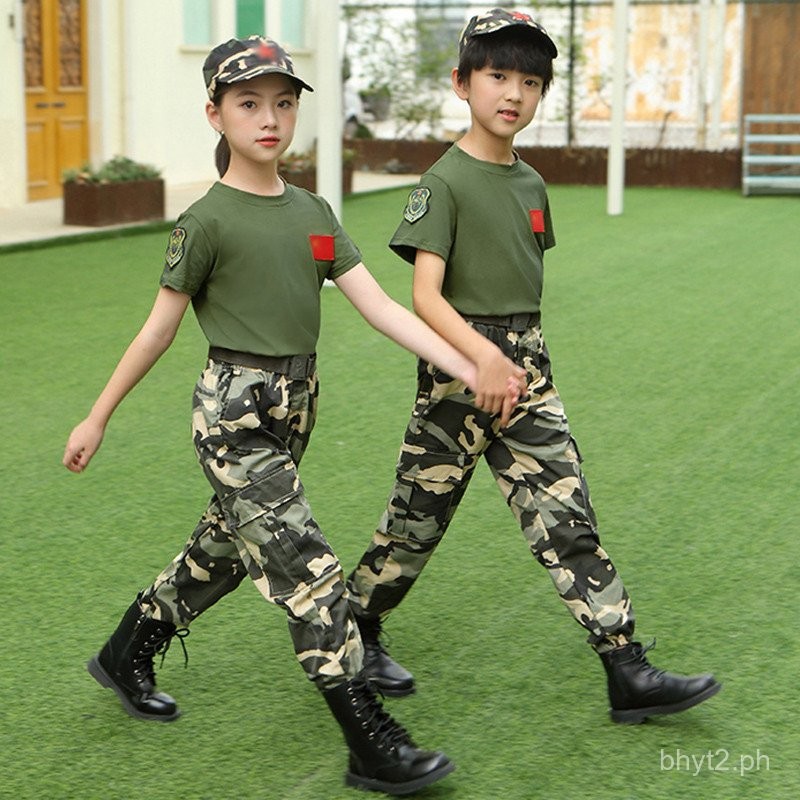 Children's Military Training Uniform Camouflage Set Wolf Warrior Summer ...