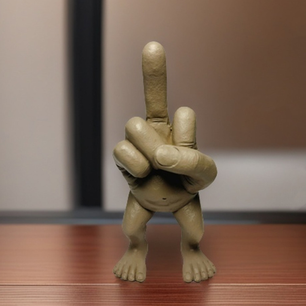 Middle Finger Figure With Legs Home/Office Desktop Statues Ornament For ...