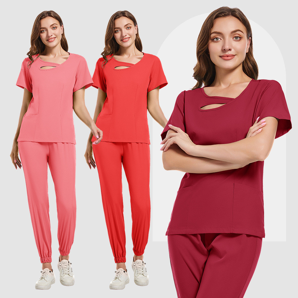 New Scrub Suit Doctor Nurse Nursing Home Beauty Salon Nurses' Uniform ...