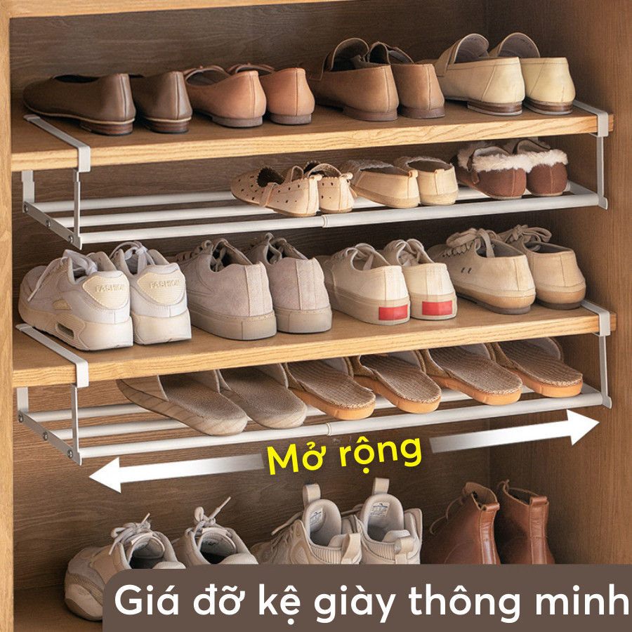 Shoe rack, Expandable mobile shoe shelf, Multi-purpose mesh tray ...