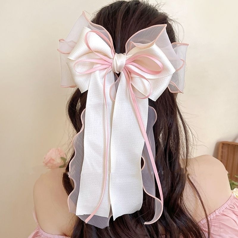 Long Bow Hair Clip Big Ribbon Hair Pin Elegant Hair Bows Fashion Hair ...